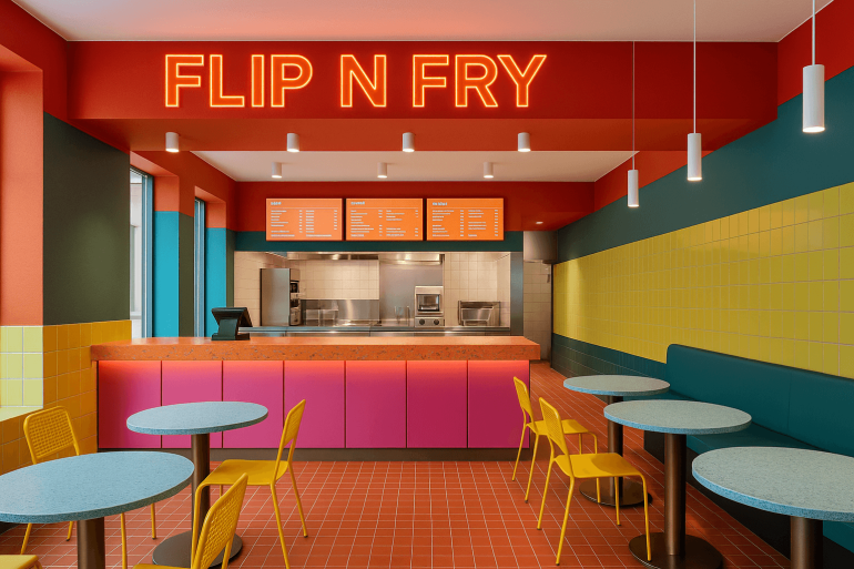 Flip N Fry Unveils Bold New Berlin Flagship with Vibrant Design by ...